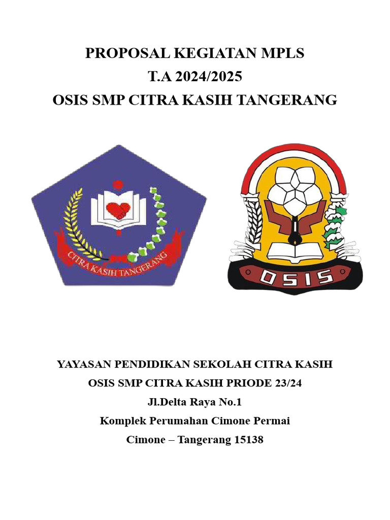 Proposal Kegiatan MPLS 2425 | PDF | Kesehatan Holistik | Ilmu Sosial
