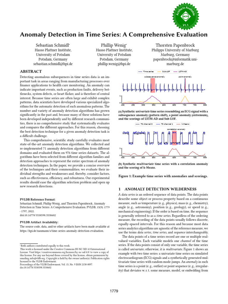 Anomalies in Time Series | PDF | Time Series | Machine Learning Anomalies in Time Series | PDF | Time Series | Machine Learning
