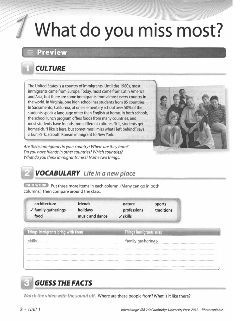Interchange 2 Video Resource BookUNIT1AND2 | PDF