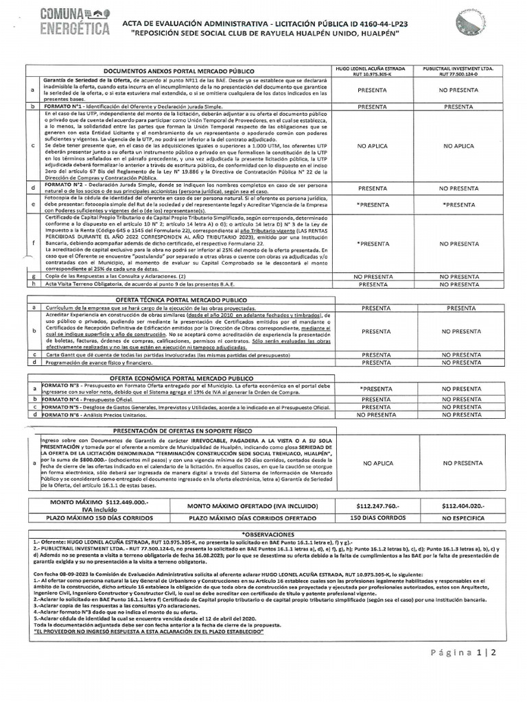 Acta Eval Adm. 4160 44 LP23 | PDF