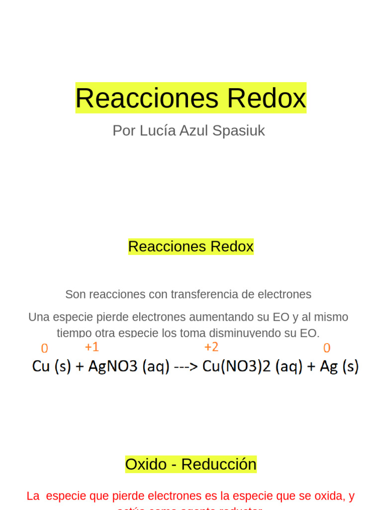 Reacciones Redox | PDF | Redox | Estequiometría