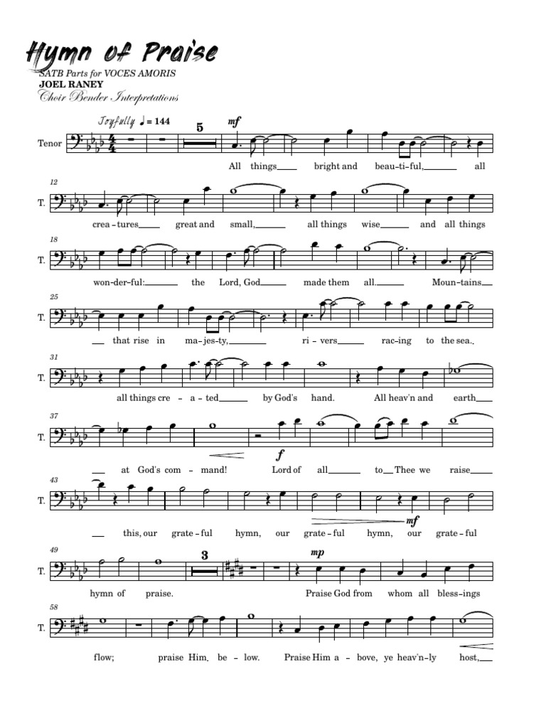 Hymn of Grateful Praise Lyrics | PDF