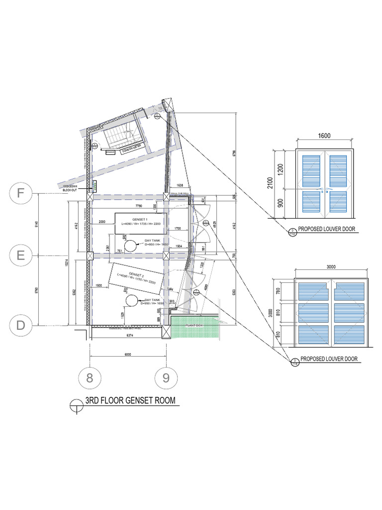 3rd FLOOR GENSET RM - REVISE PLAN AS PER ACTUAL | PDF