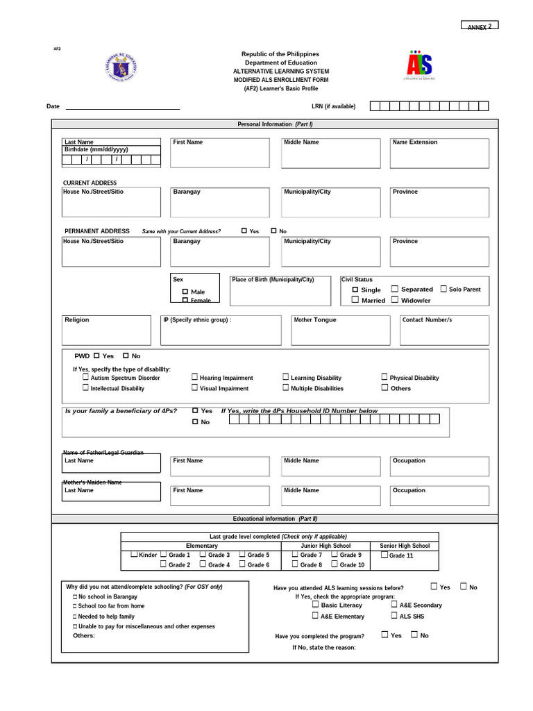 AF2 Na Walang Watermark | PDF | Disability | Learning