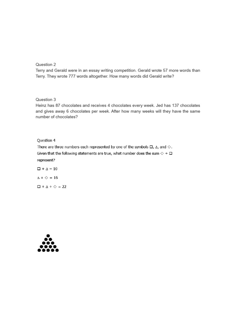 2018 AMO Contest Paper - Grade 3 | PDF