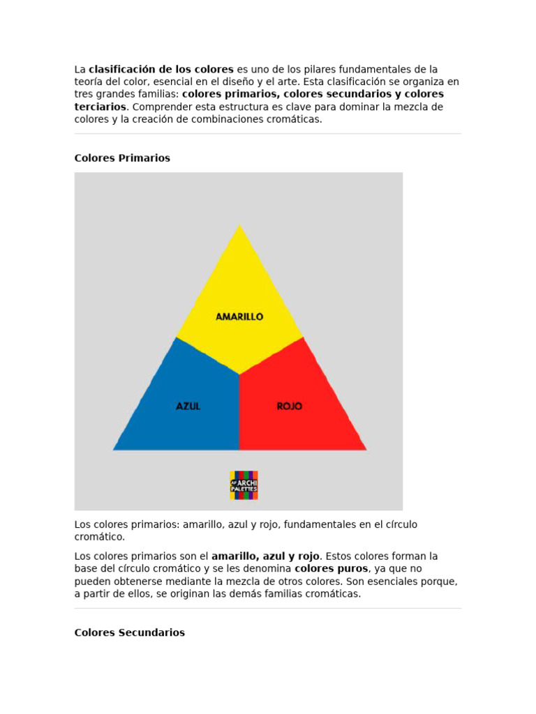 Clasificacion de Los Colores | PDF