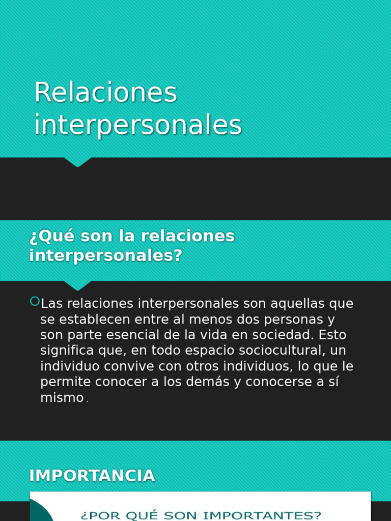 Relaciones Interpersonales | PDF | Autosuperación