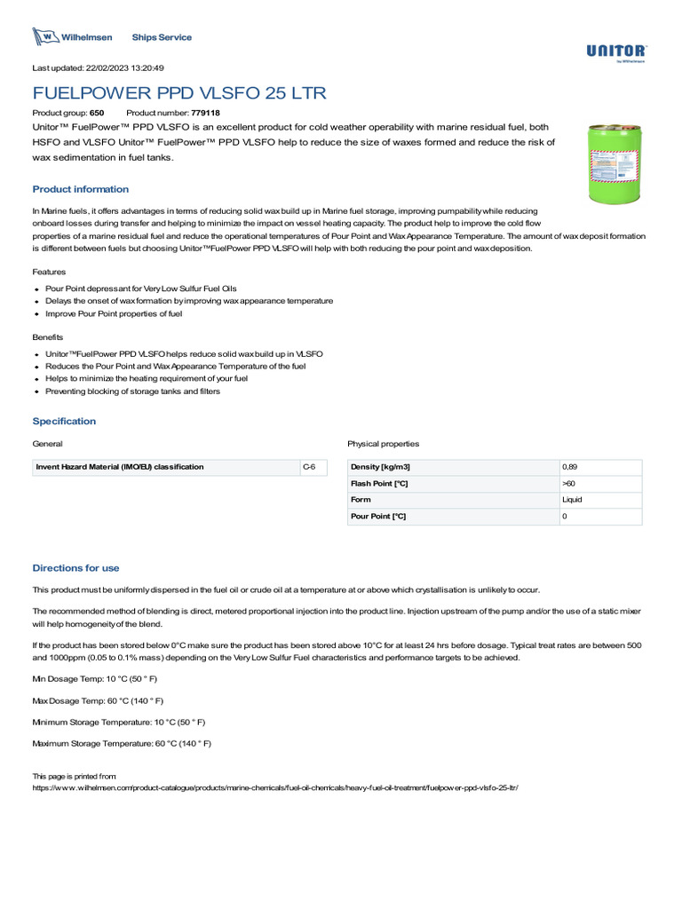 Fuelpower PPD Vlsfo 25 LTR | PDF | Fuel Oil | Fuels