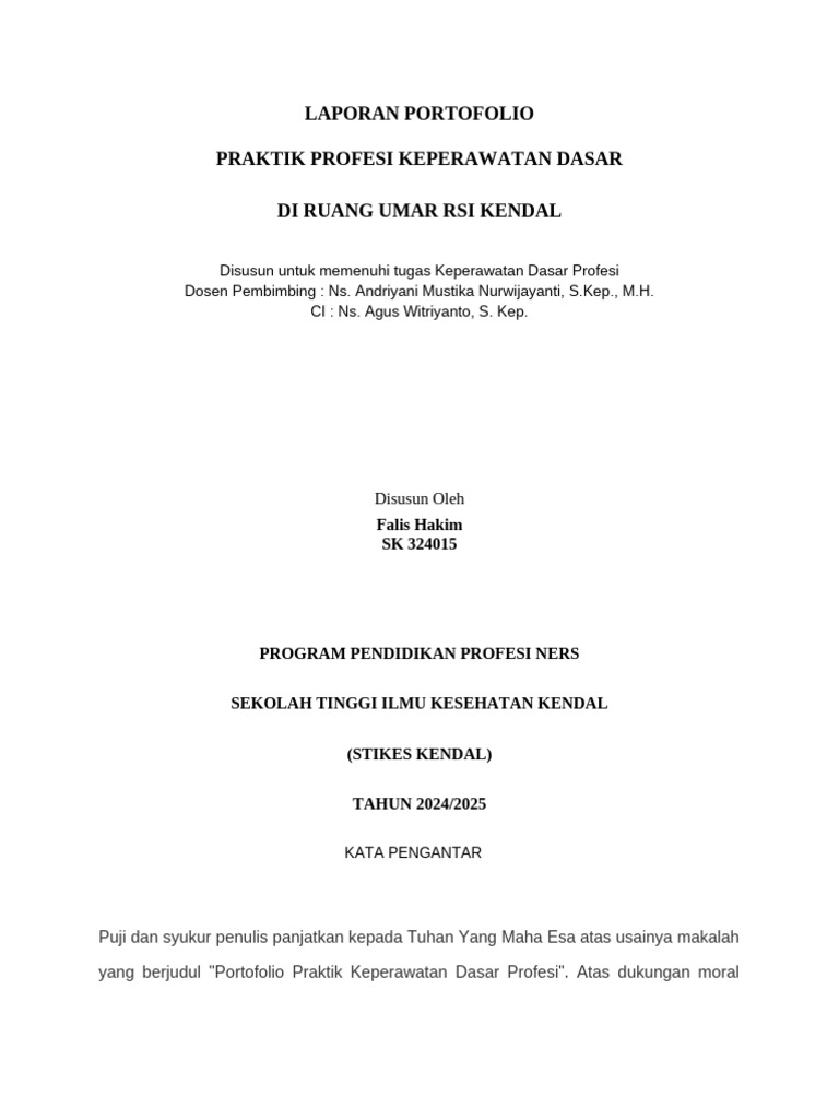 Laporan Portofolio | PDF | Pengembangan Diri