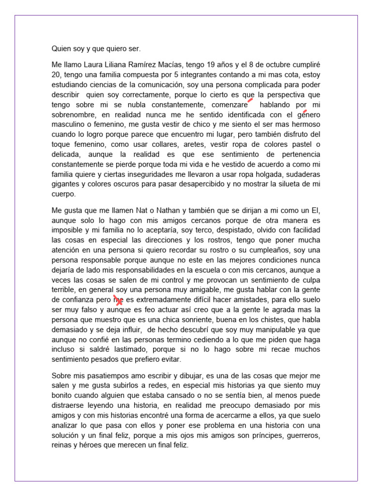 Edited - Quien Soy y Que Quiero Ser | PDF | Relaciones personales ...