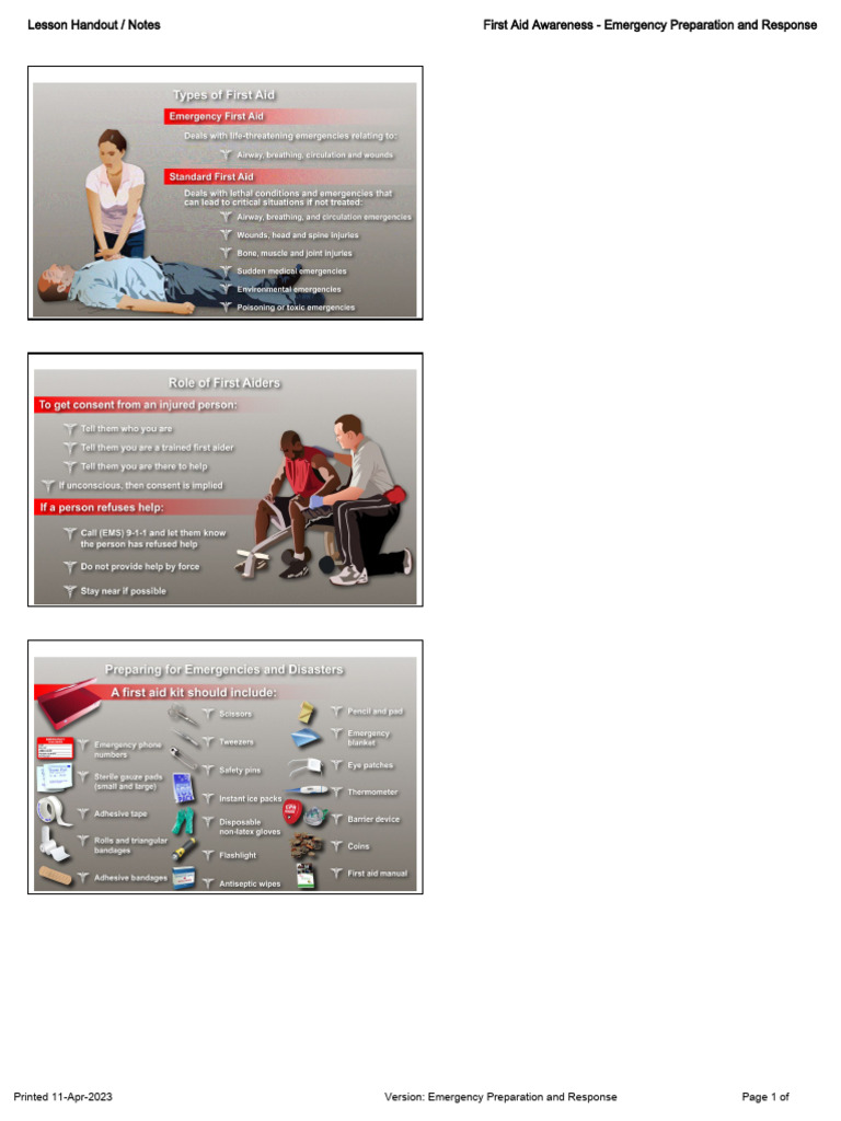 Emergency Preparation and Response - Handout - 2158 | PDF | Business