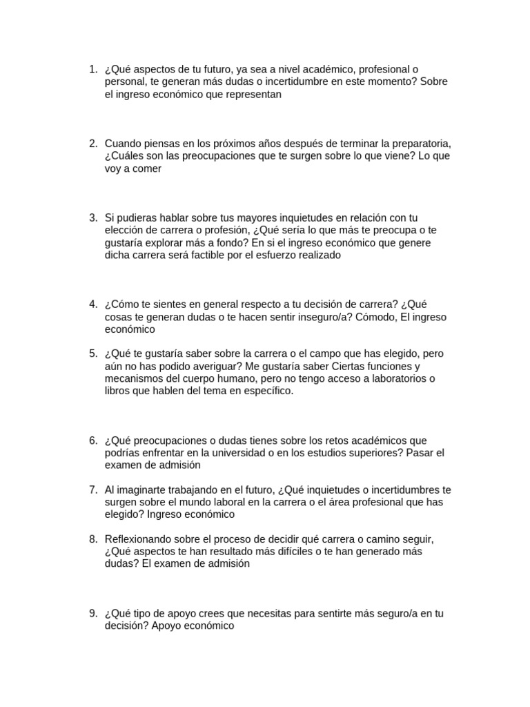 Preguntas 5to semestre | PDF