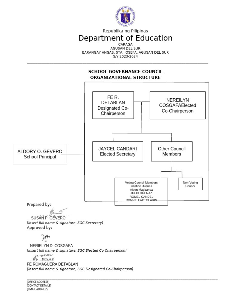 (SGC) Organizational Chart | PDF
