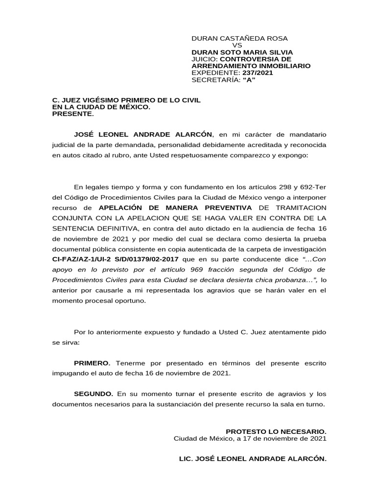 Escrito Formato Denuncia | PDF