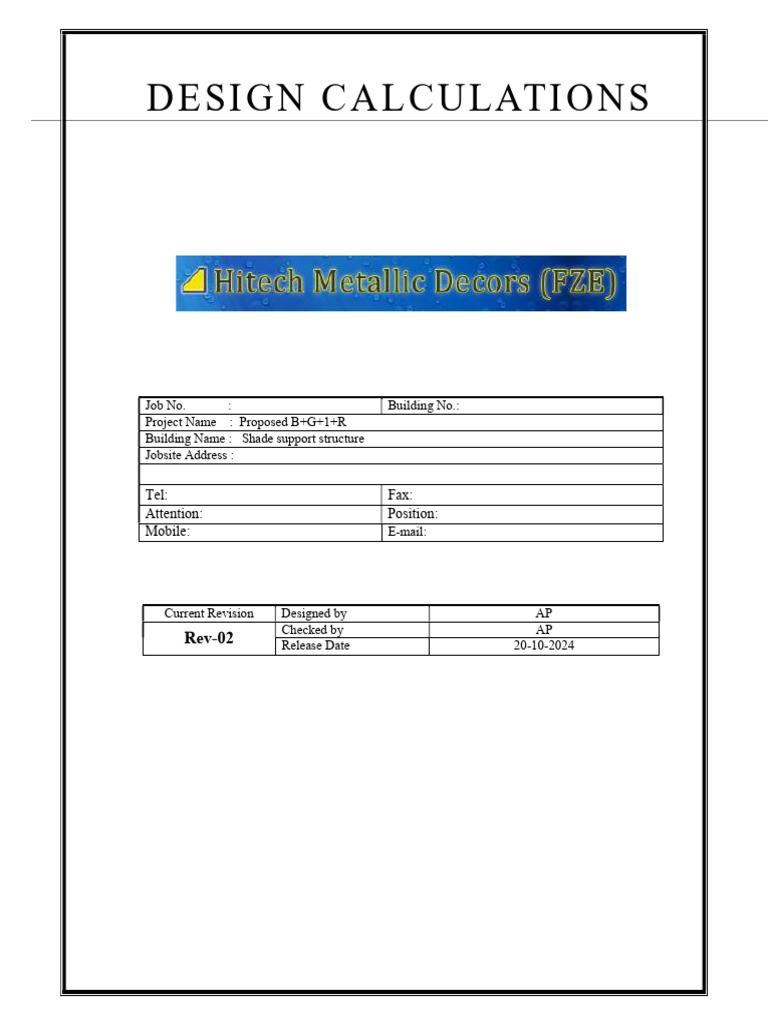 Shade Structure Design Report | PDF | Mechanical Engineering | Structural Engineering