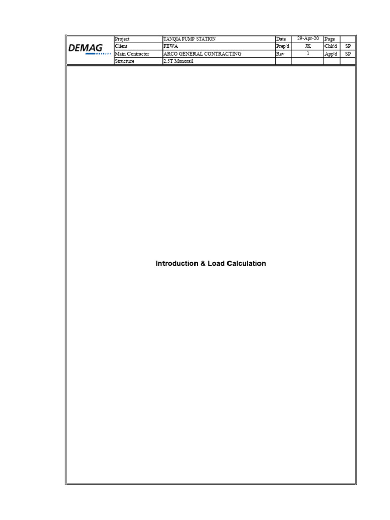 Monorail2.5T @TANQIA Design Calcs - Rev0 | PDF | Buckling | Young's Modulus