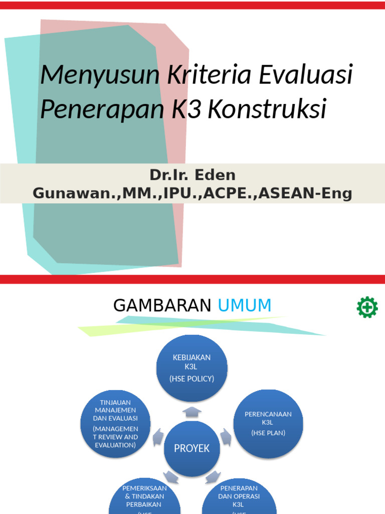 Menyusun Kriteria Evaluasi Penerapan K3 Konstruksi | PDF