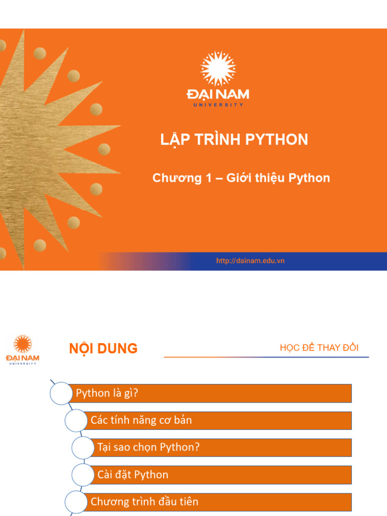 Chuong 1 - Gioi Thieu Ngon Ngu Lap Trinh Python | PDF