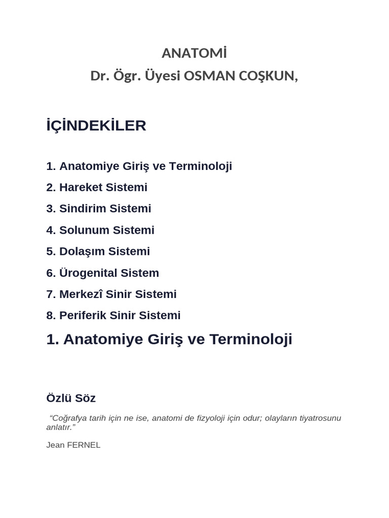 ANATOMİ Orijinal | PDF