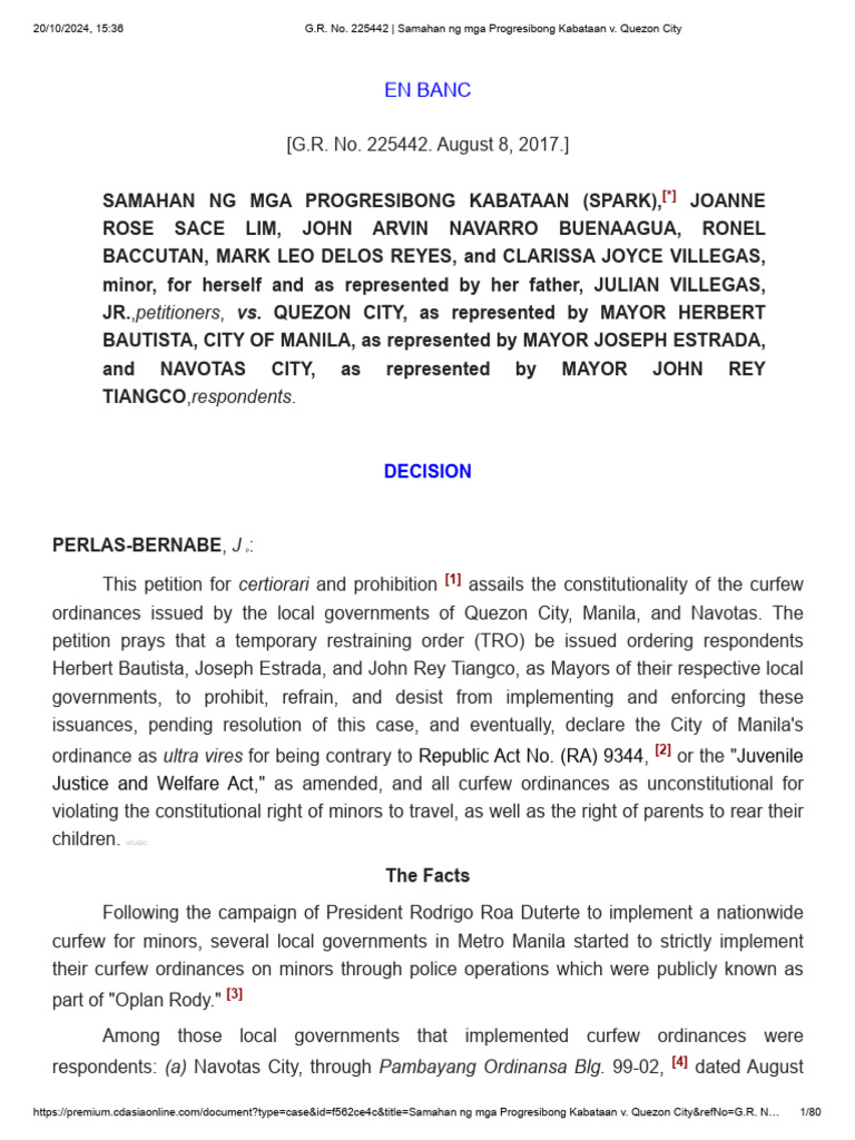 Constitutionality of Curfew Ordinances | PDF | Overbreadth Doctrine ...