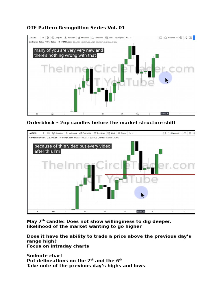 OTE Pattern Recognition Series | PDF | United States Dollar | Financial ...