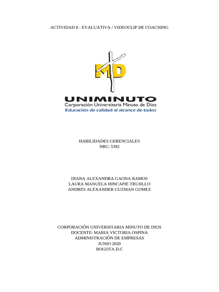 Actividad 8 valores | PDF | Liderazgo | Aprendizaje