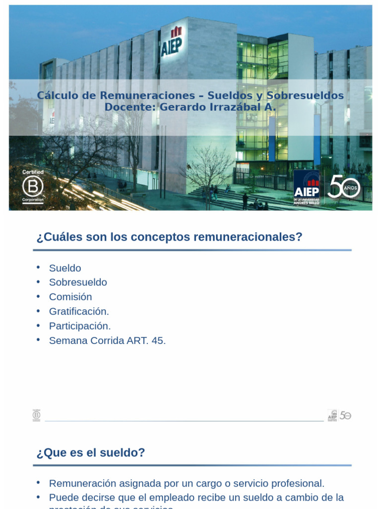 CLASE Calculo de Rem - Sueldos y Sobresueldos | PDF | Salario | Tiempo extraordinario