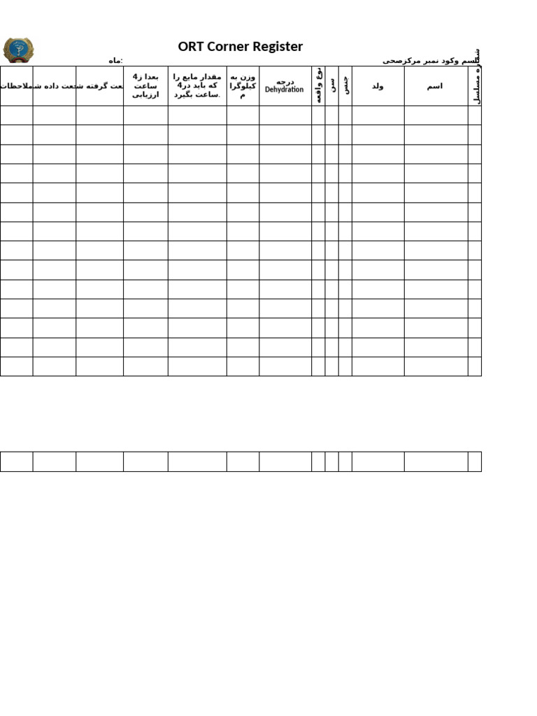 ORT Register Book | PDF