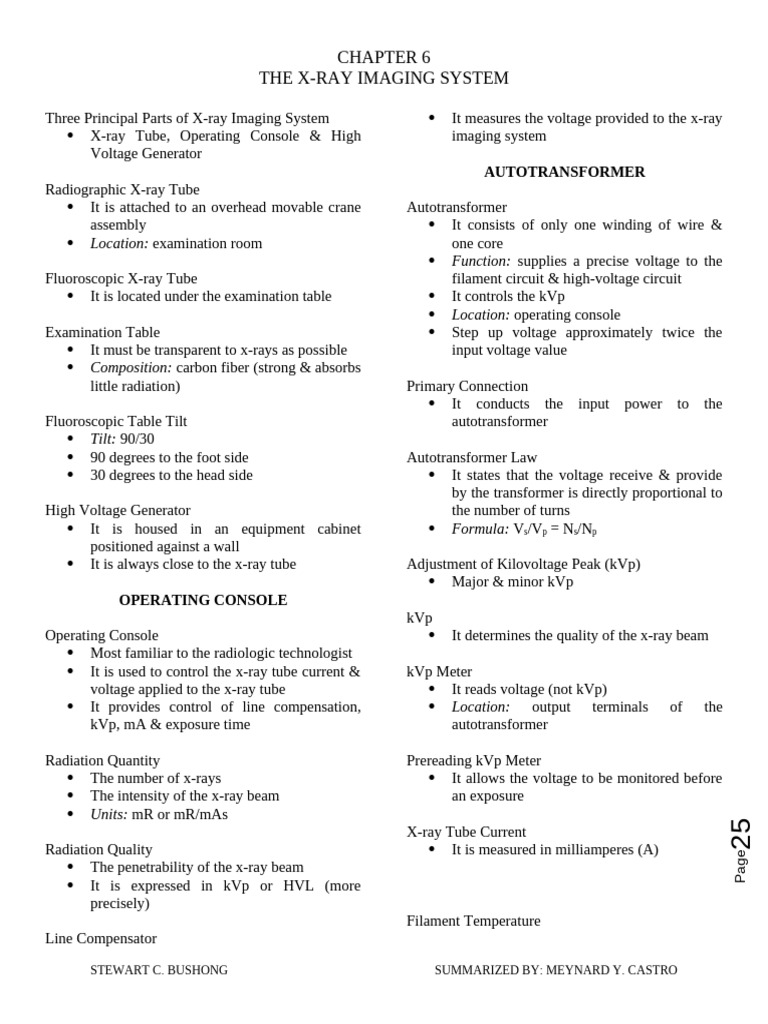 Chapter 6 the x Ray Imaging System | PDF | Rectifier | Vacuum Tube