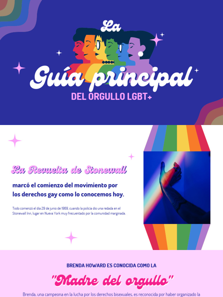 Azul y Violeta Retro Ilustrativo Mes Del Orgullo LGBT Trivia ...