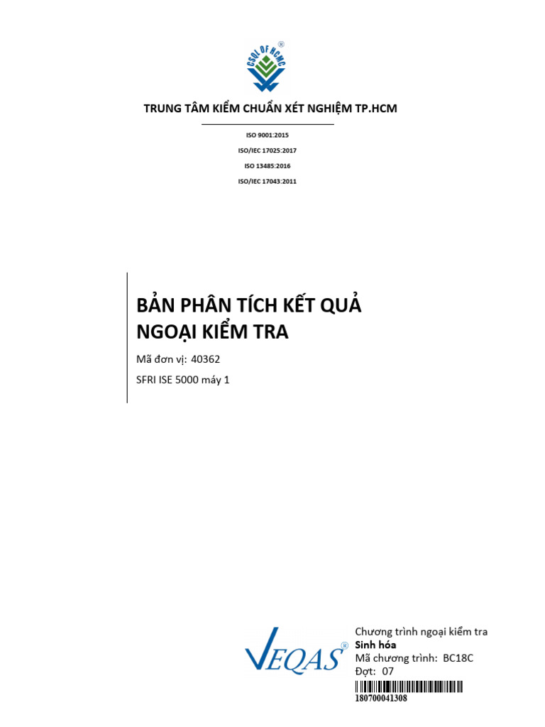 VEQAS - BC18C - 07 - 07-01 - 40362 - SFRI ISE 5000 Máy 1 - 1 | PDF