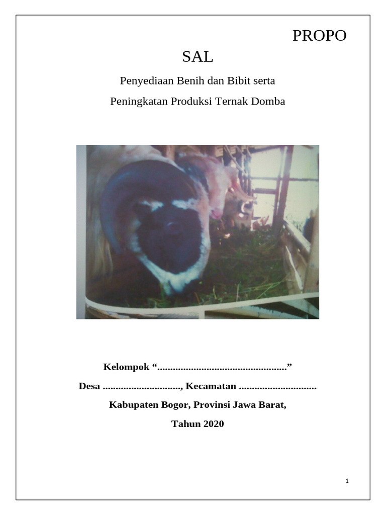 Proposal Domba | PDF