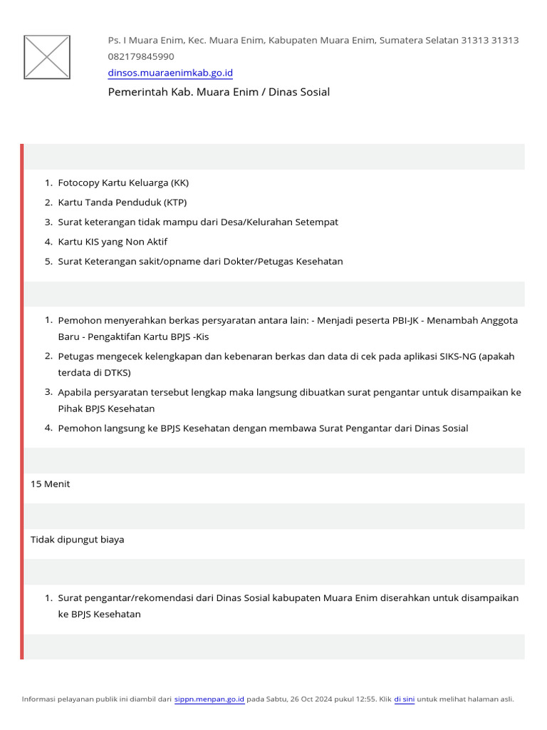 Unduh Standar Pelayanan - Pembuatan BPJS PBI-JK | PDF | Gaya Hidup