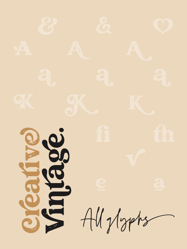 Creative Vintage - All Glyphs | PDF | Typography | Text