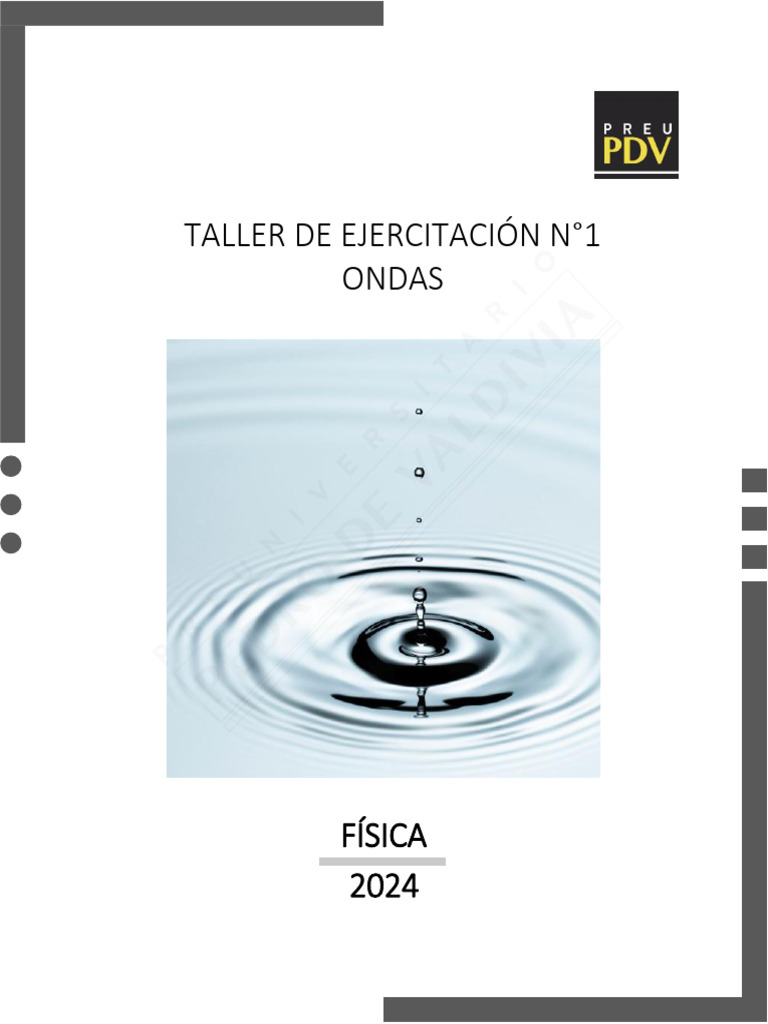 Taller de Ejercitación N°1 Ondas Anual 2024 SA-5% | PDF | Refracción | Ligero