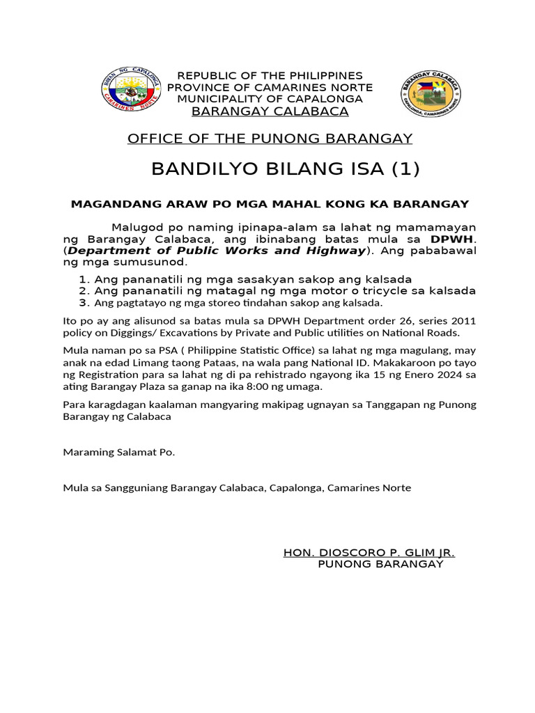 Bandilyo 1 | PDF