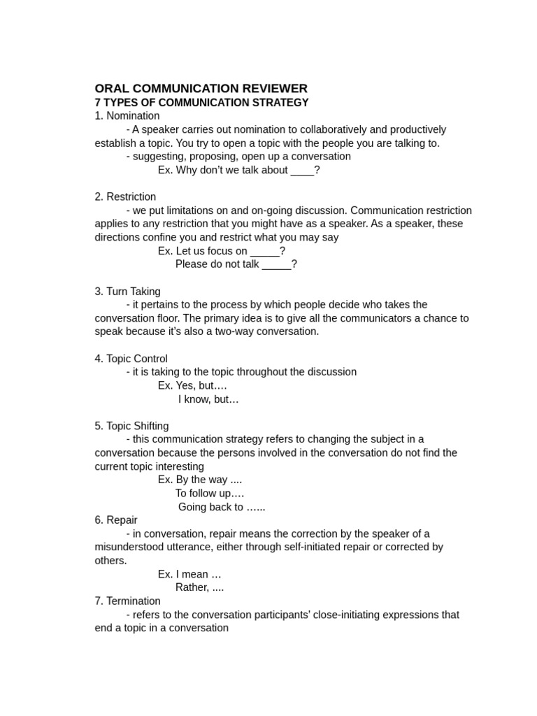 Oral Communication Reviewer | PDF | Attitude (Psychology) | Conversation