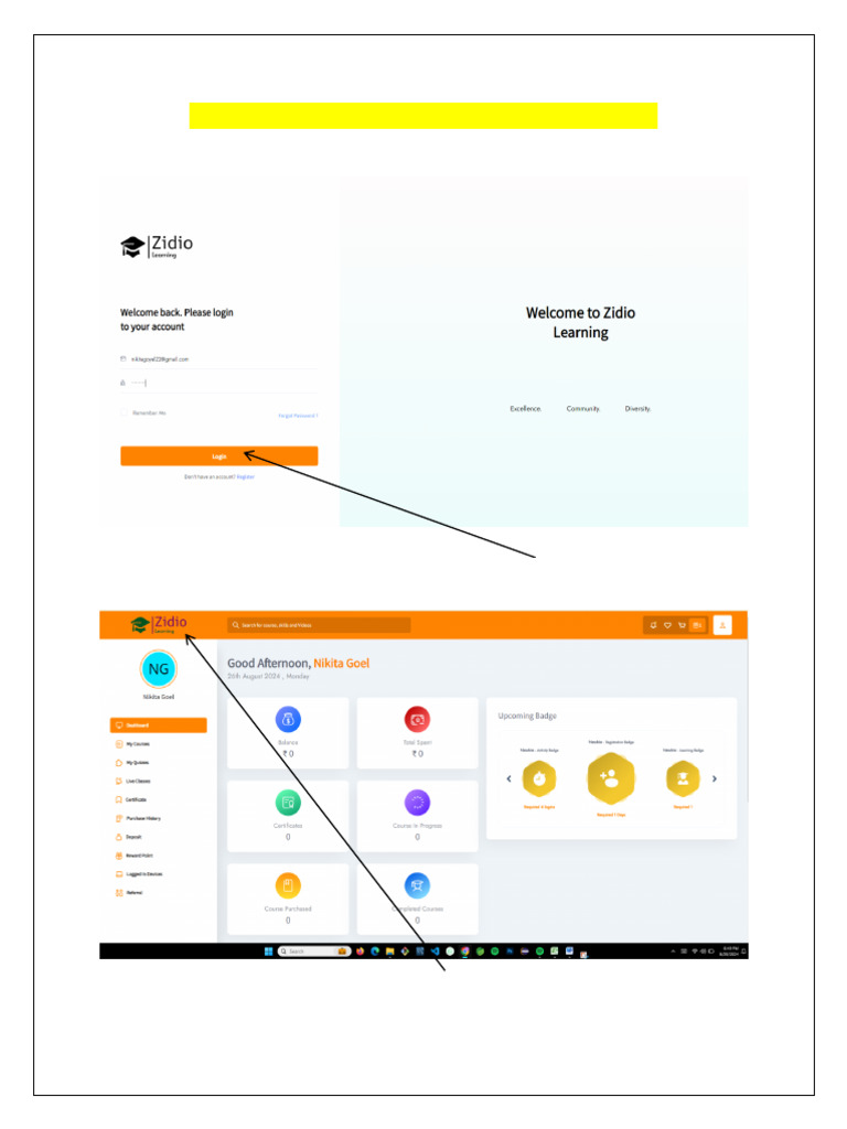 How To Enrollment Course Follow The Screenshot | PDF | Business