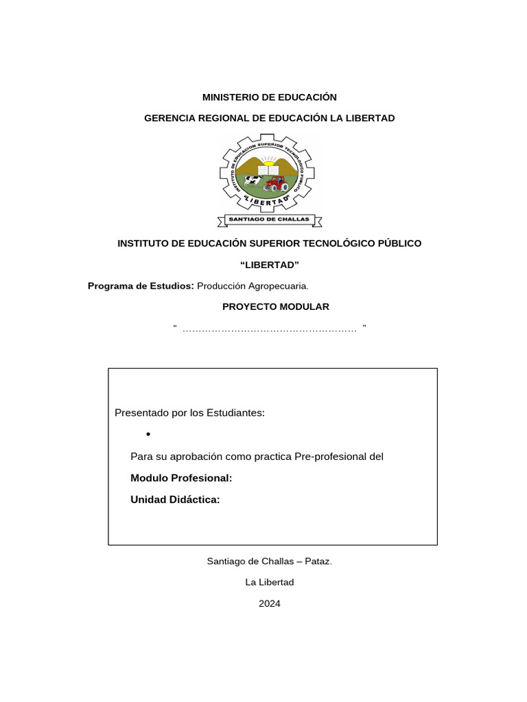 Esquema de Plan de Practica 2024 | PDF