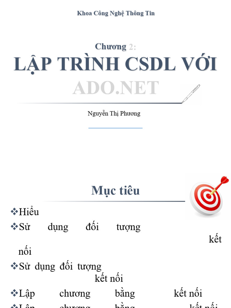 (LTCSDL) Chapter 2 Ado - Net-2022 | PDF