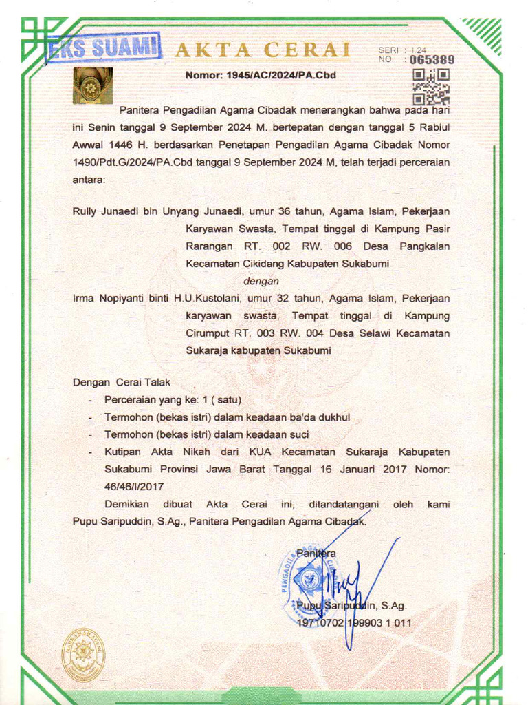 Akta Cerai | PDF