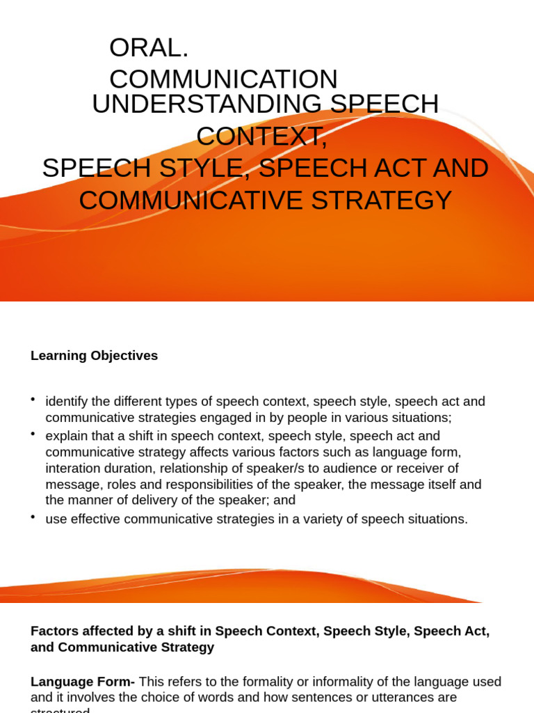 Understanding Speech Context | PDF | Communication | Speech