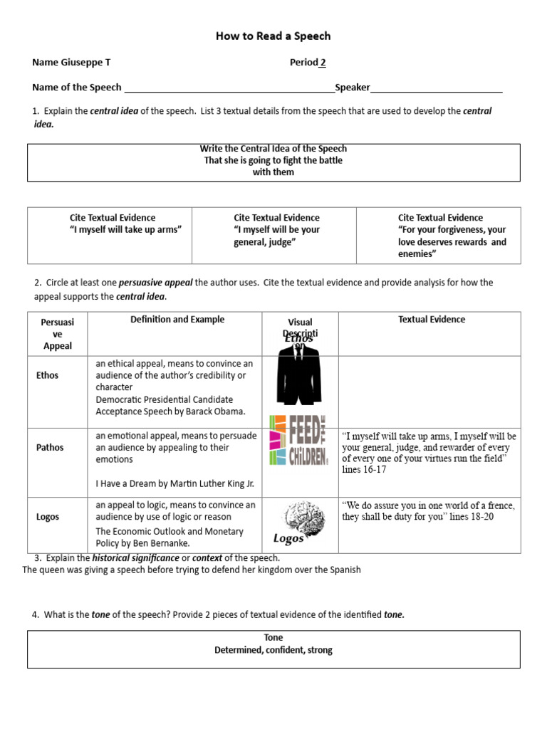 How To Understand A Speech - Writable F | PDF | Persuasion | Rhetoric
