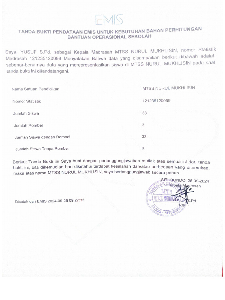 BAP Emis Ganjil 2024-2025 | PDF