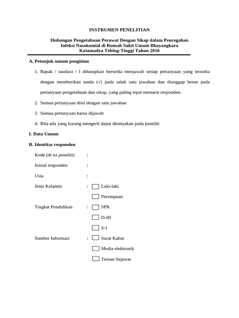 Instrumen Penelitian Inok | PDF | Sains & Matematika