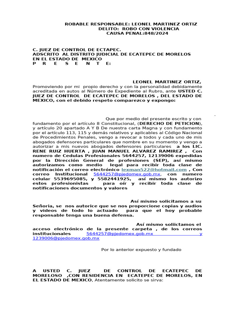 AUTORIZACION LEONEL | PDF | Justicia | Crimen y violencia