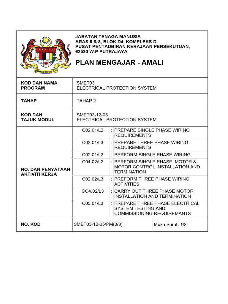 Sme-03-12-05pm (3-3) - Sistem Perlindungan (Amali) | PDF