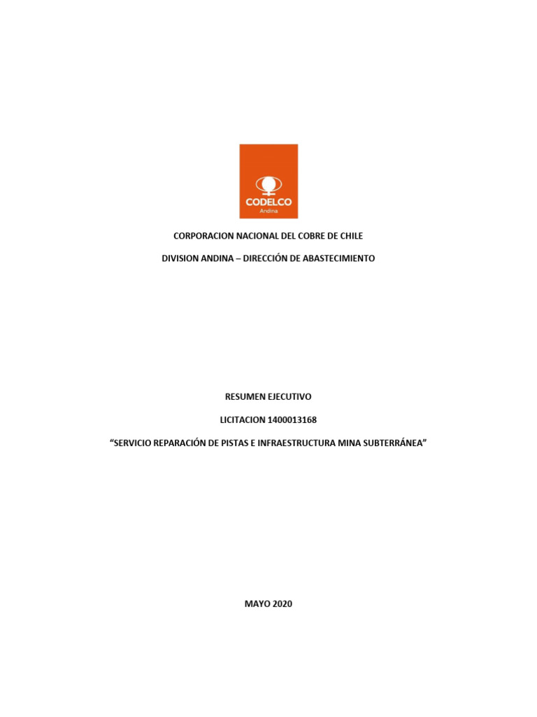 Resumen Ejec M R Pistas y Obras Civiles Ms 14052020 | PDF | Minería