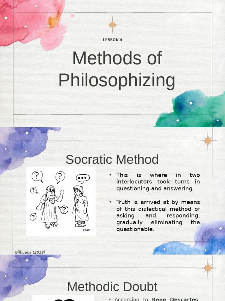 Intro To Philo Lesson 4 Methods of Philosophizing | PDF | Fallacy | Knowledge