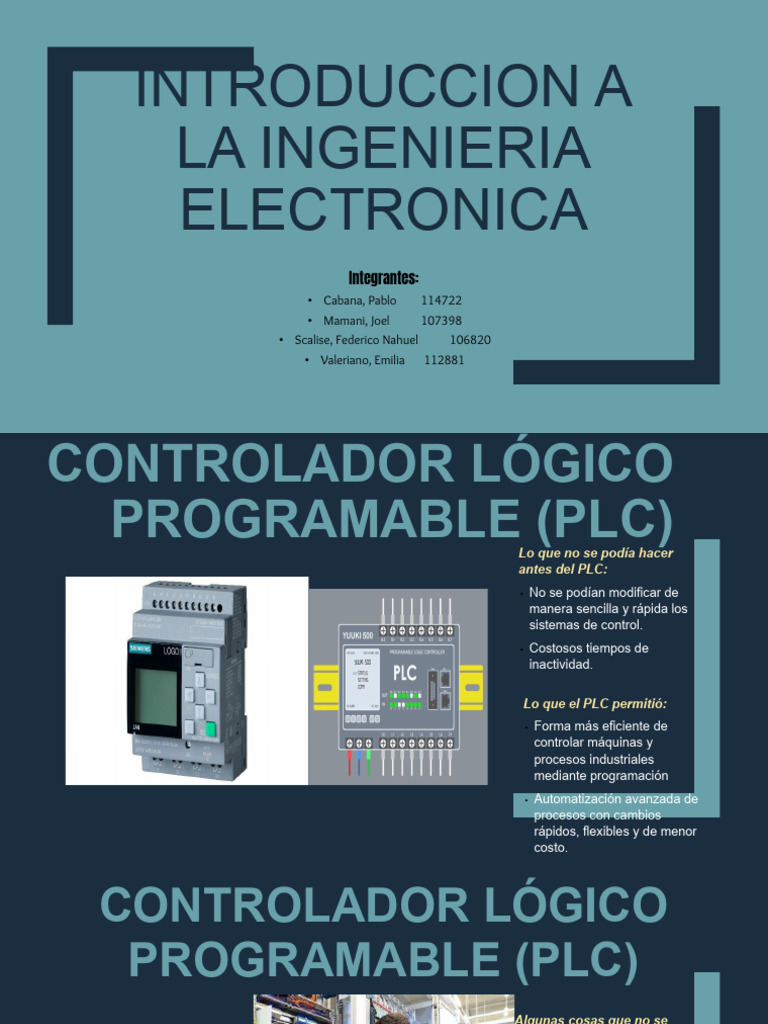 presentacion.pptx | PDF | Controlador lógico programable | Tecnologías de la información